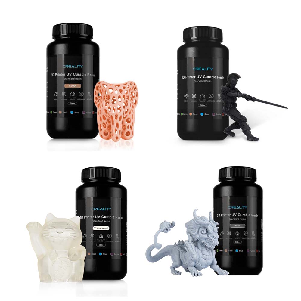 Creality 3D Printer Resin, 405nm UV Curable with Rapid Curing, Grey 500g