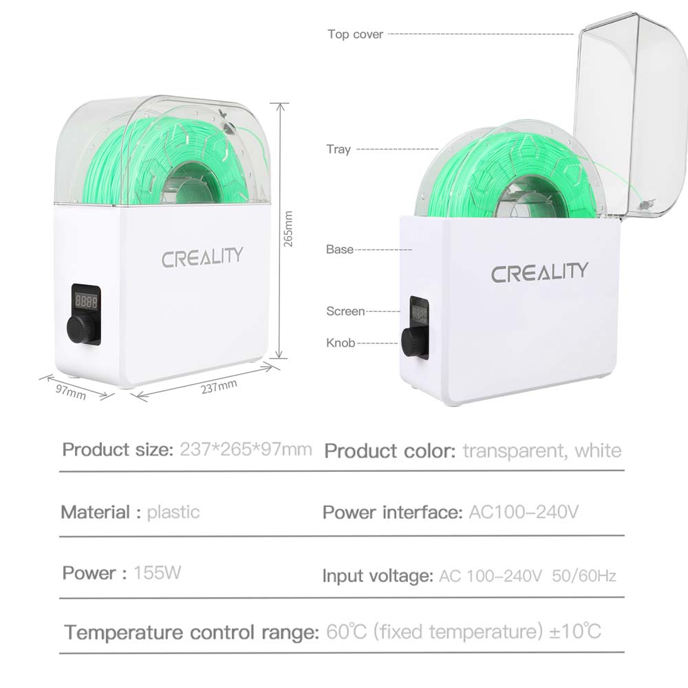 Creality 3D Printing Filament: 1.75mm PLA Filament & UV Resin liquid