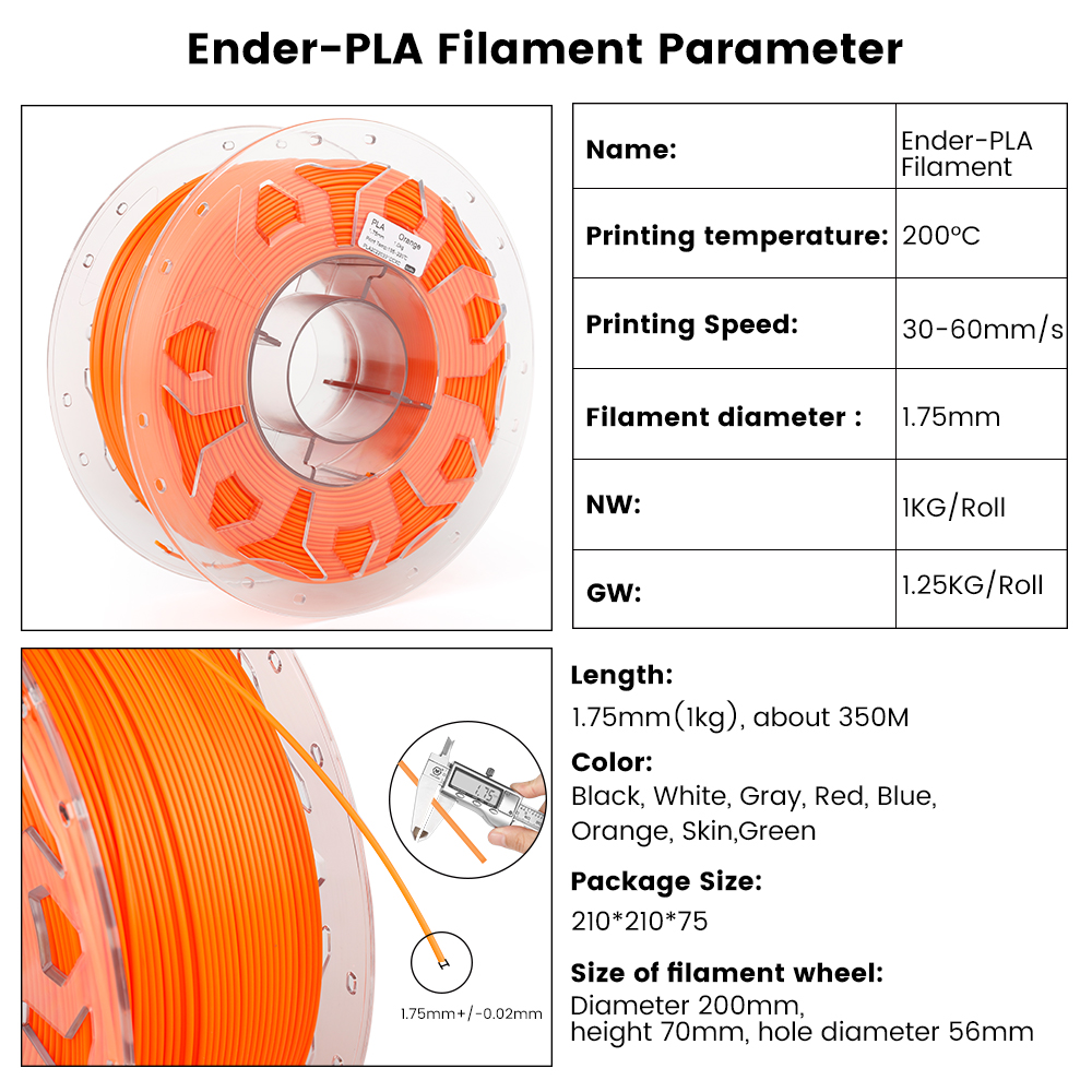 Creality 3D Printing Filament: 1.75mm PLA Filament & UV Resin liquid