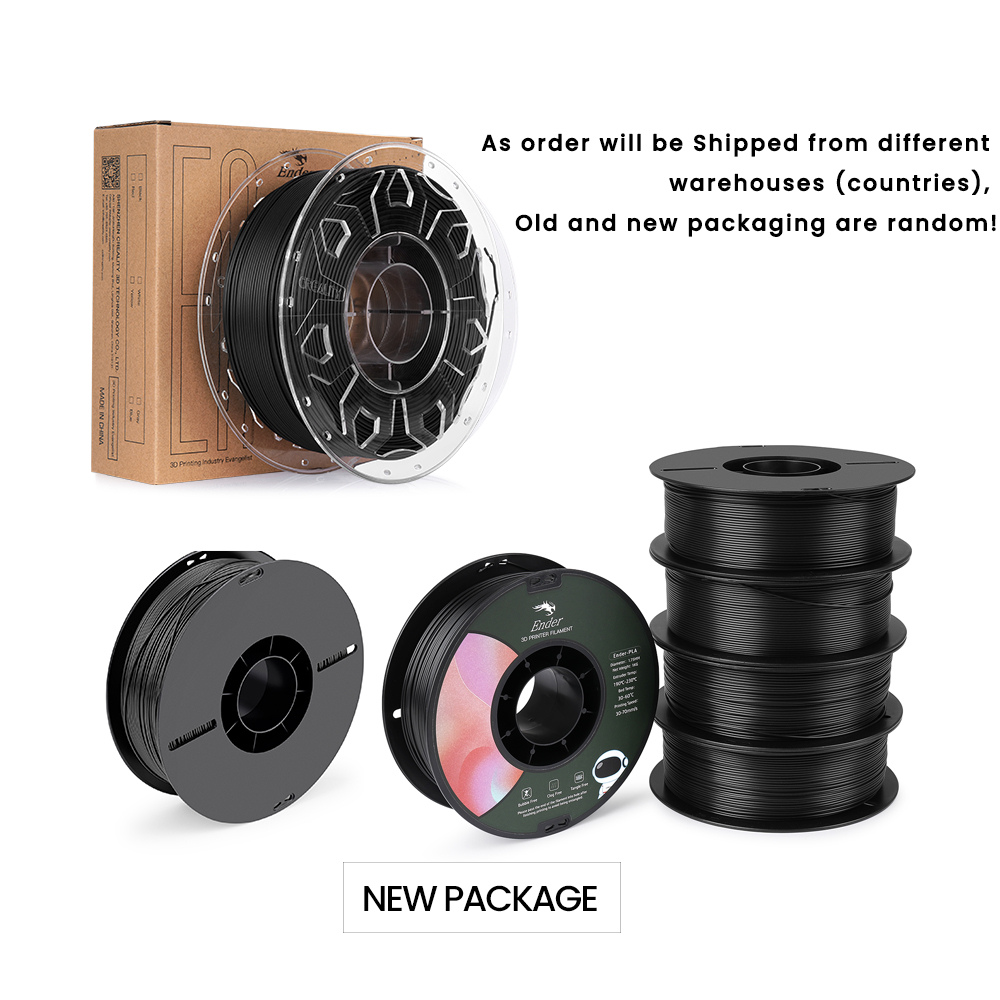 Ender Series 10KG PLA Filament - Grey/Black/White Color PLA Bundles