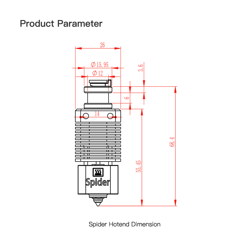 Creality Spider High-Temp Hotend | Official 3D Printer Upraded Part Kit Creality Spider High-Temp Hotend | Official 3D Printer Upraded Part Kit