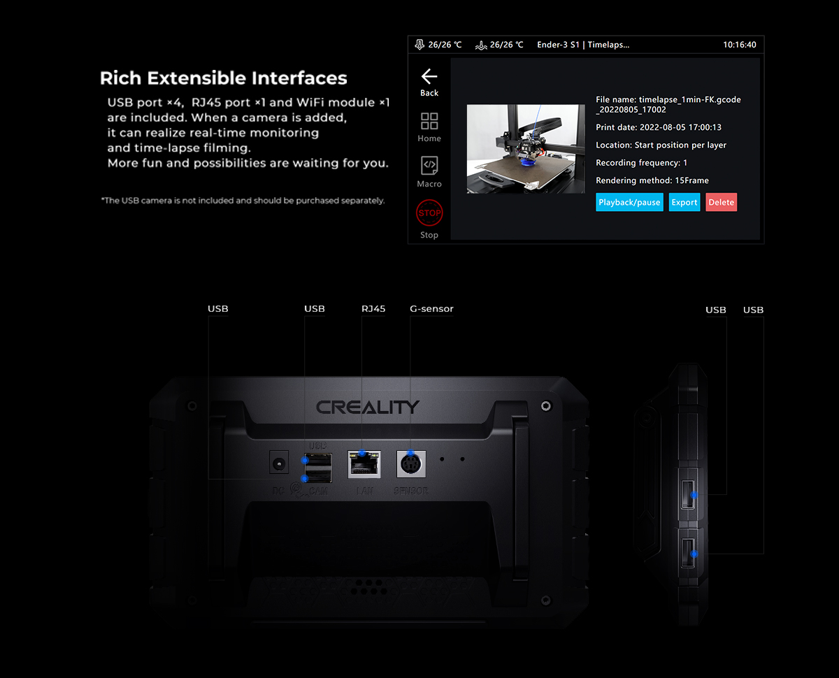 Creality Sonic Pad, Klipper Firmware Screen For Ender-3/Ender-3S1 Series Creality Sonic Pad, Klipper Firmware Screen For Ender-3/Ender-3S1 Series